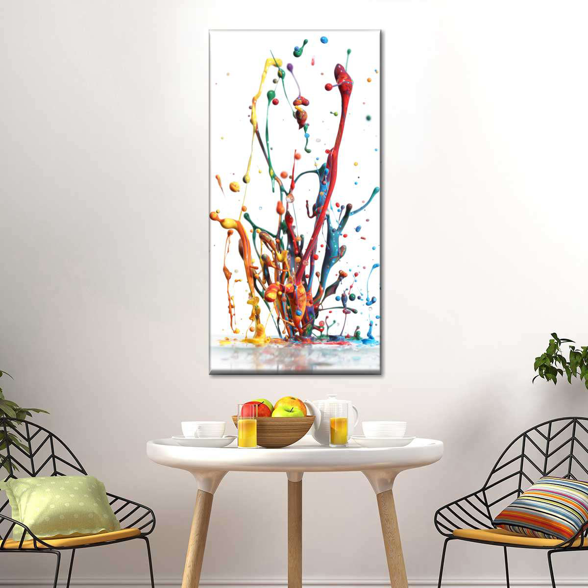 Elephant Stock Rainbow Water Splash - Wrapped Canvas Print | Wayfair